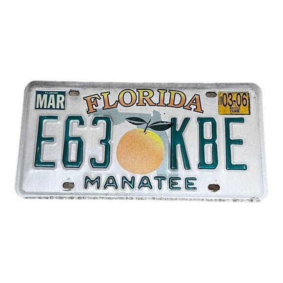 Other | Florida 206 Manatee County Collectible Licenseplate Original ...